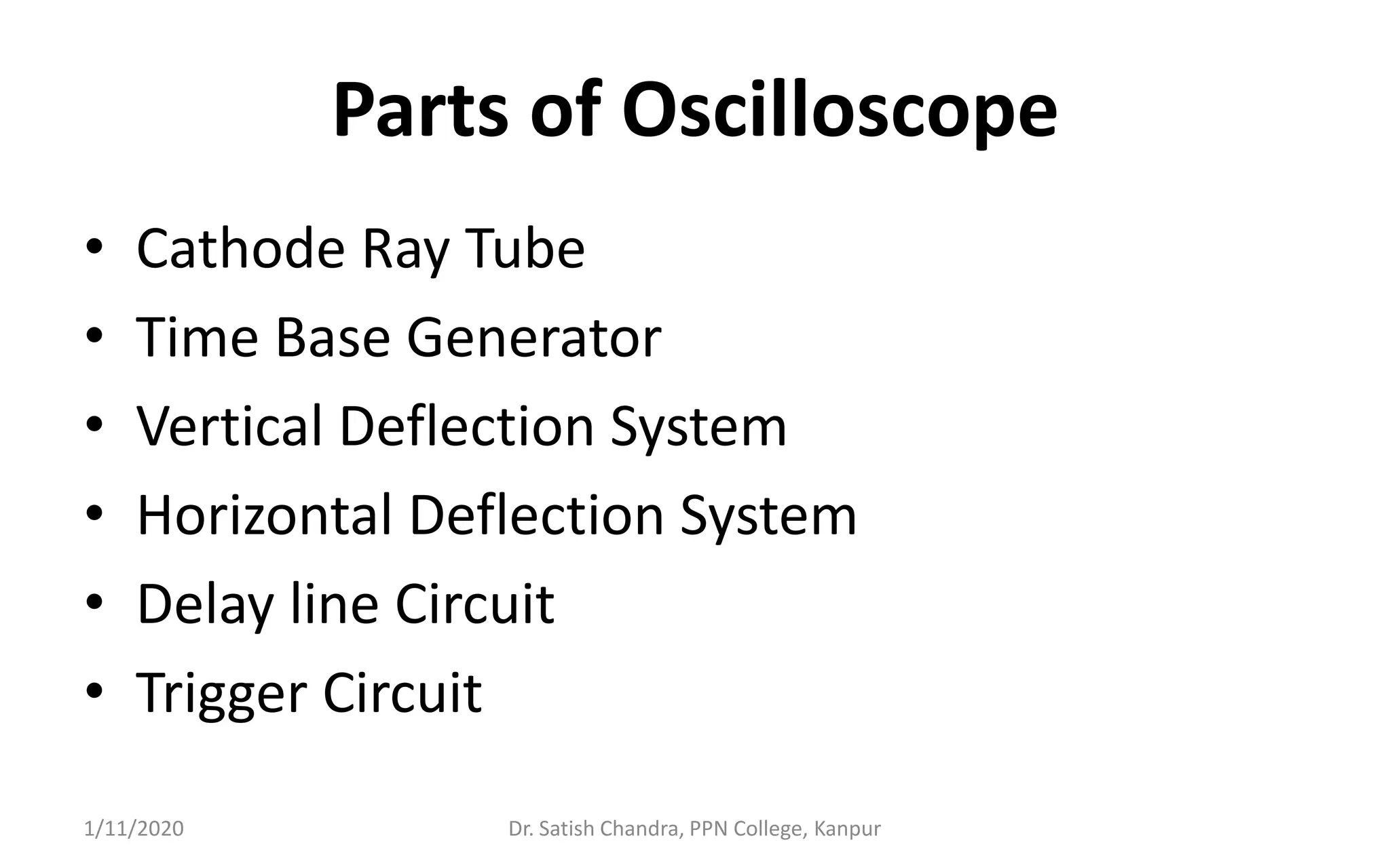 cathode ray oscilloscope and its applications | PDF