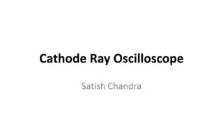 cathode ray oscilloscope and its applications | PDF
