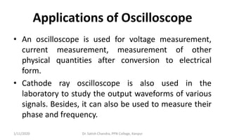 cathode ray oscilloscope and its applications | PDF