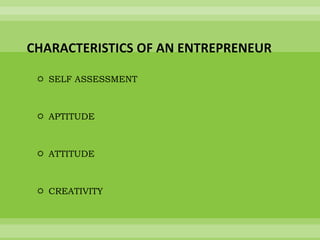 characteristics of entrepreneur | PPTX