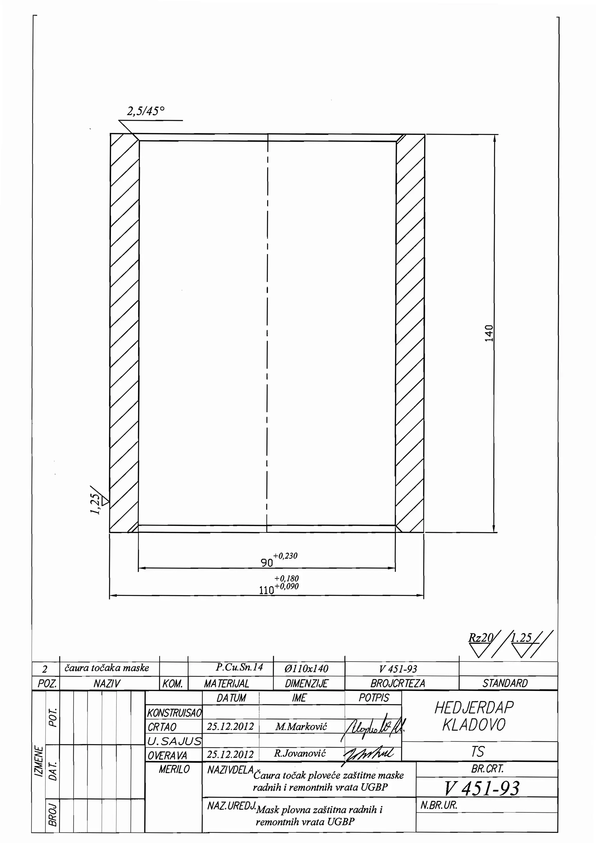 Crtezi rez.delova maski | PDF
