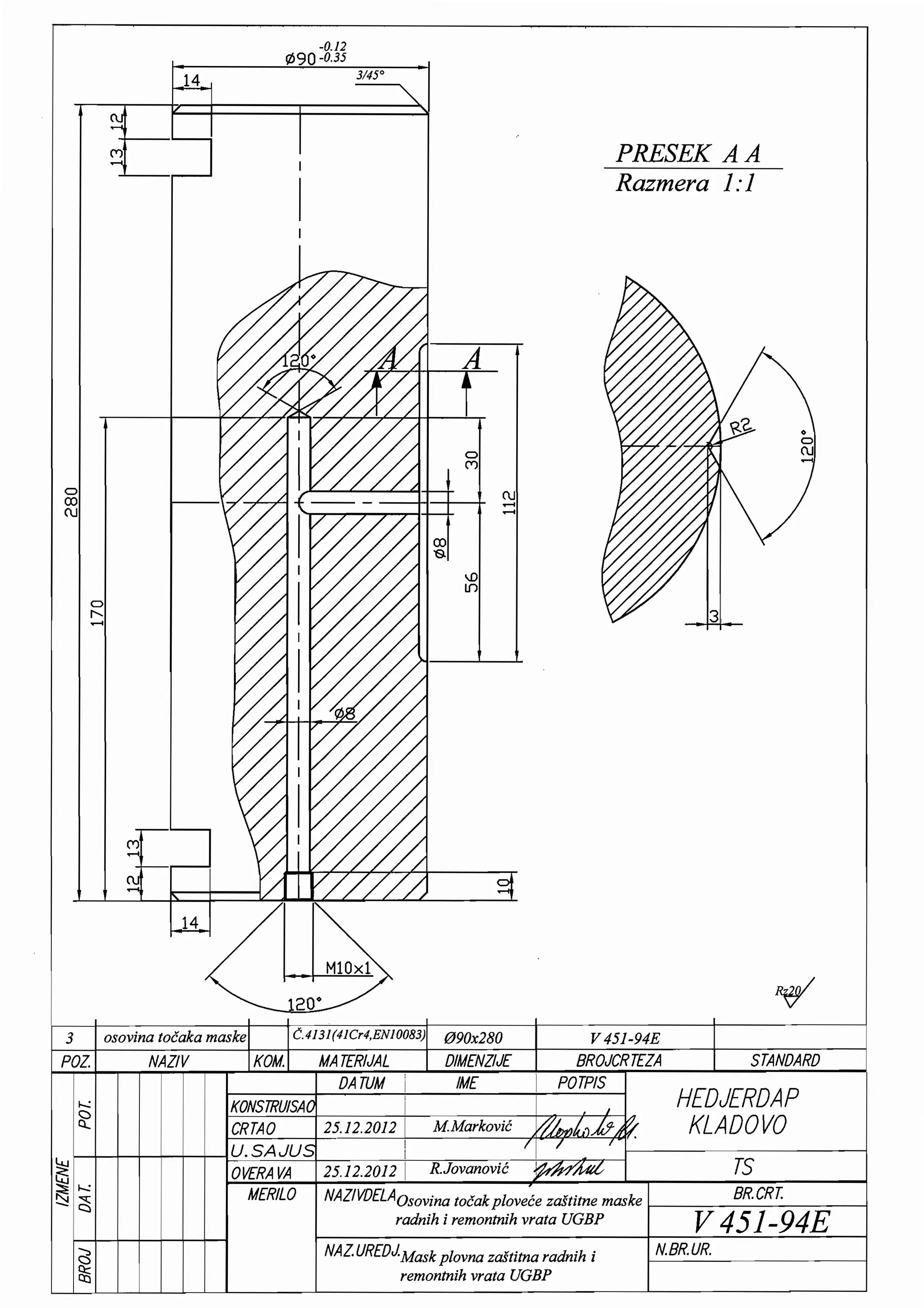 Crtezi rez.delova maski | PDF