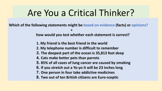 Crtical thinking | PPT