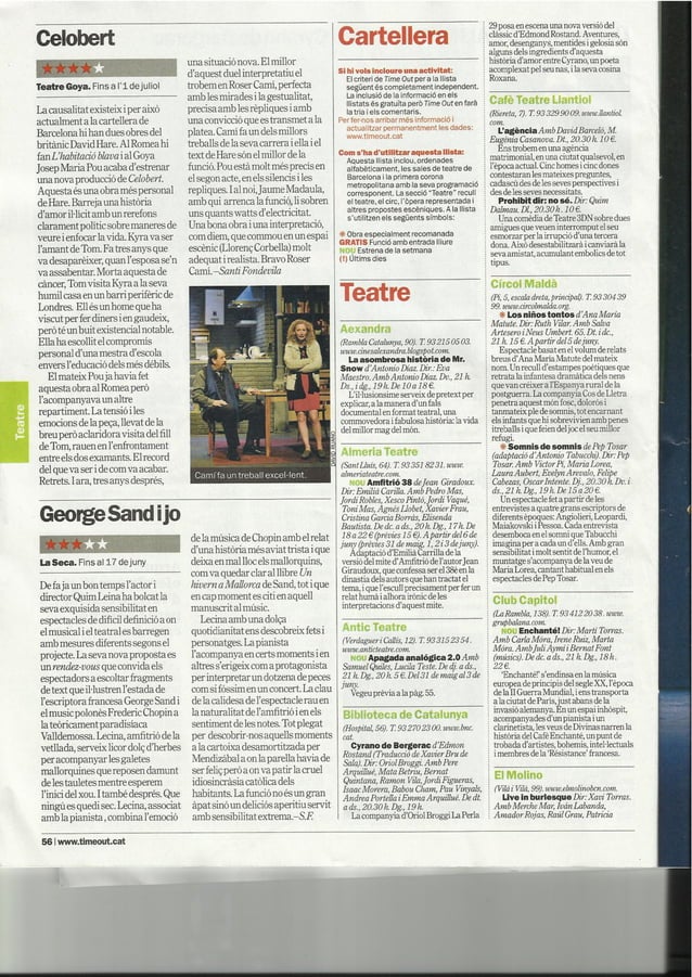 Crítica time out "George Sand i Jo" | PDF