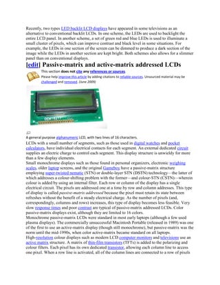 Crt lcd | DOCX | Consumer Electronics | Technology & Computing