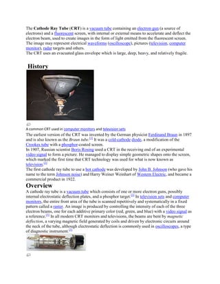 Crt lcd | DOCX | Consumer Electronics | Technology & Computing