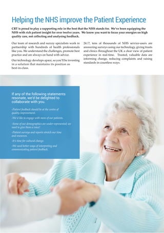 See how real-time patient feedback is helping the NHS | PDF