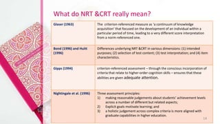 Criterion-referenced and norm-referenced assessments: compatibility and ...