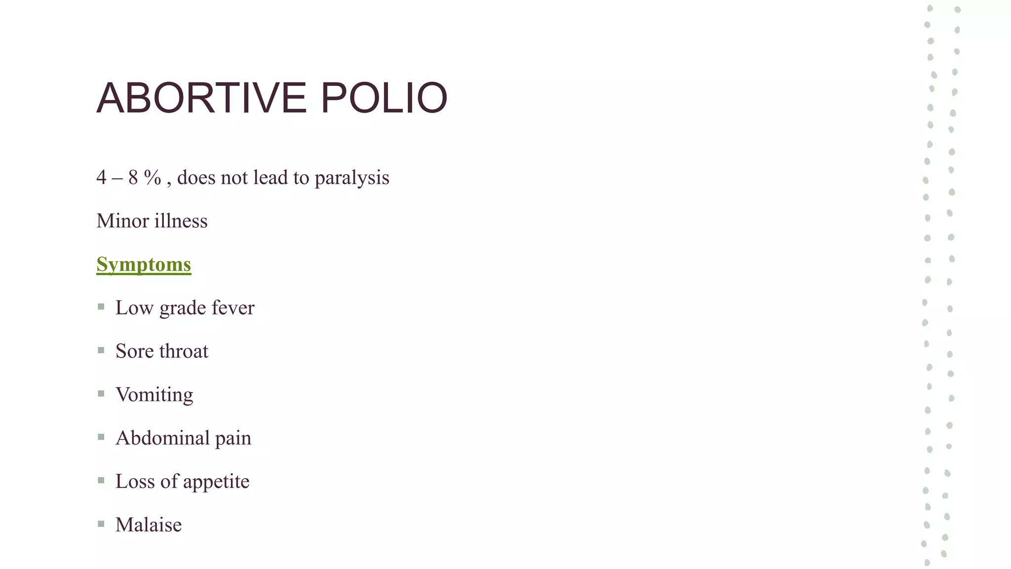 Poliomyelitis - Child Health Nursing | PPTX