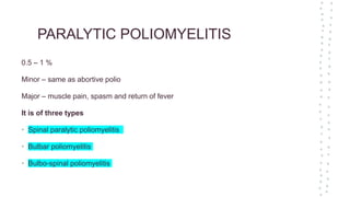Poliomyelitis - Child Health Nursing | PPTX