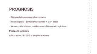 Poliomyelitis - Child Health Nursing | PPTX