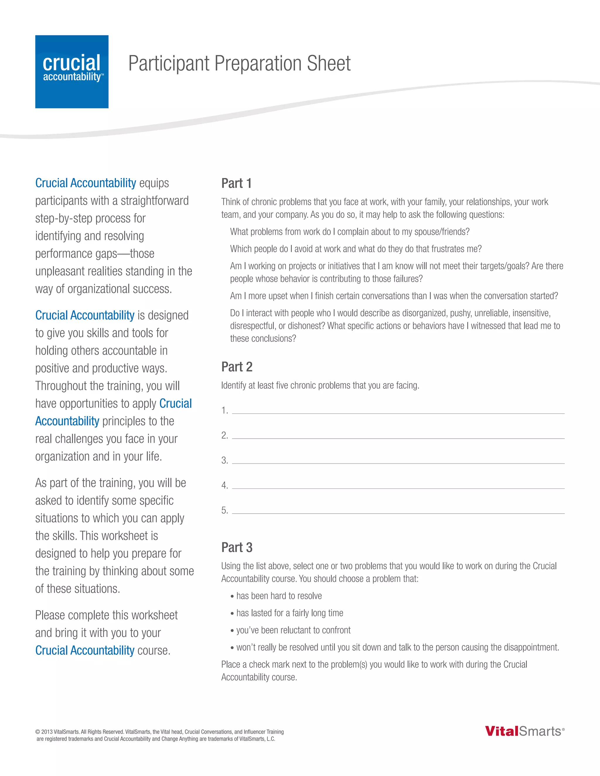 Crucial accountability-preparation-worksheet | PDF