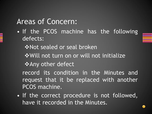 Crucial areas to watch pcos machines new | PPT