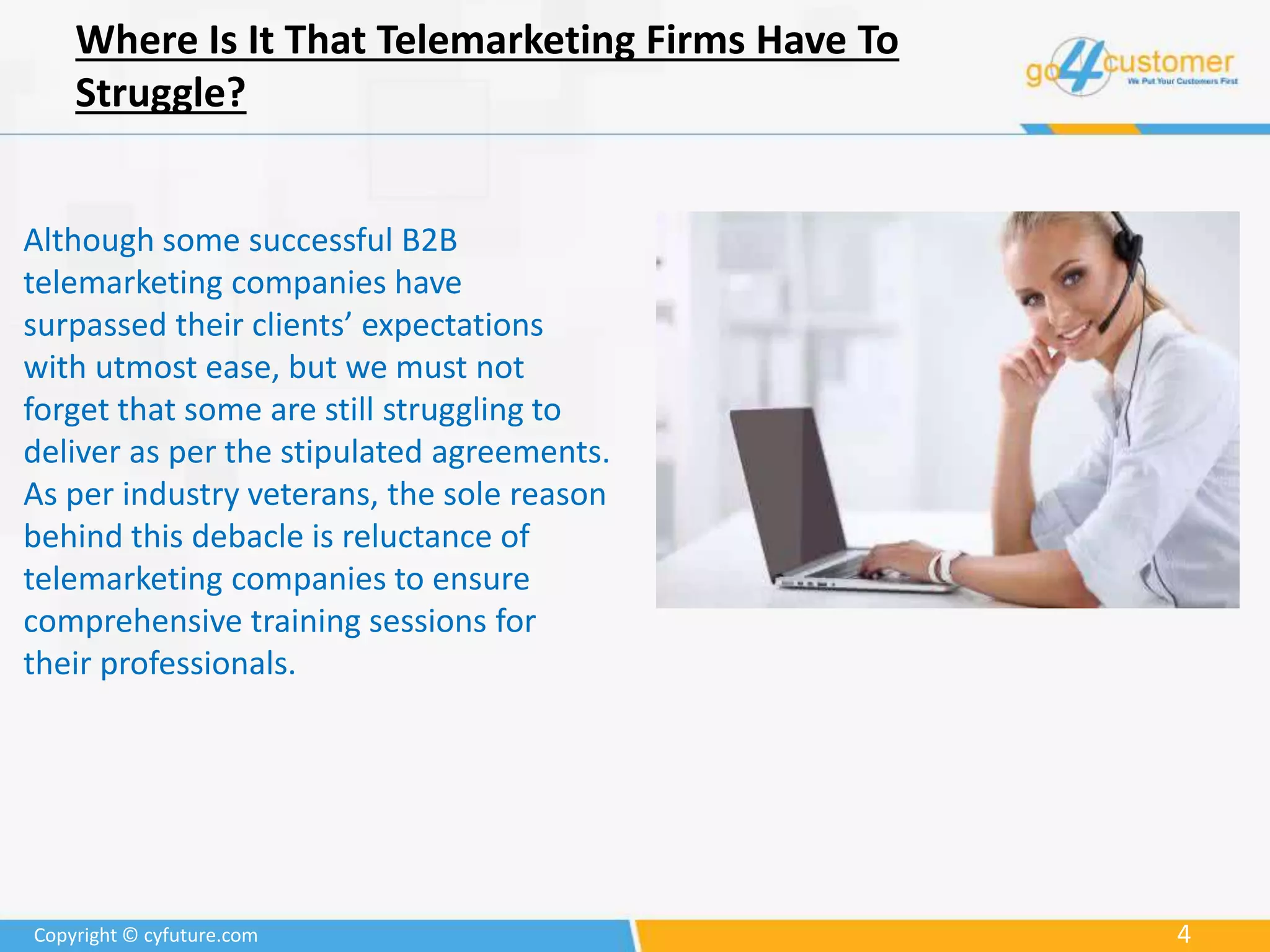 Crucial Aspects of Training Sessions in Telemarketing Companies | PPT