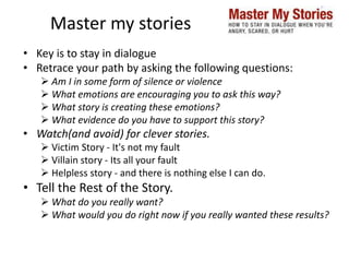 Crucial conversations - brown bag | PPTX