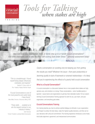 Crucial Conversations Overview | PDF