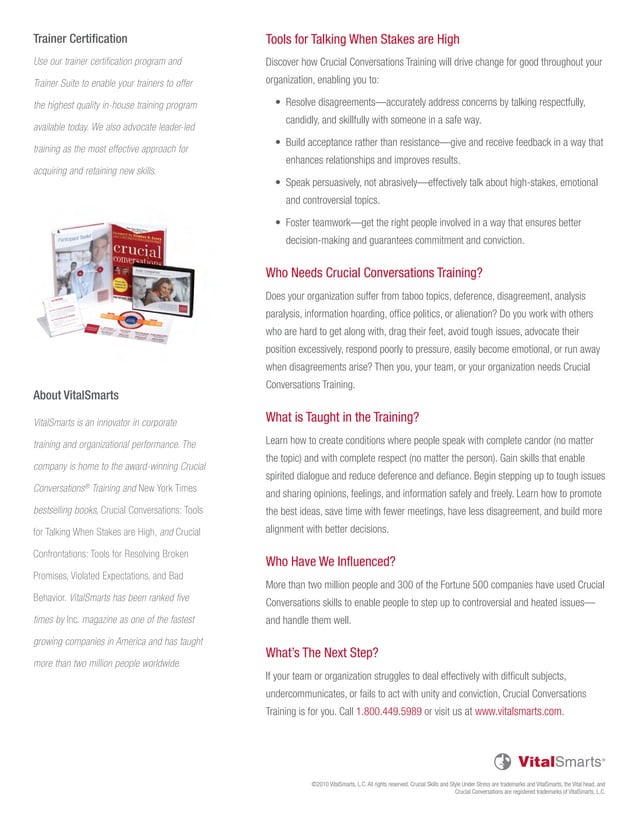 Crucial Conversations Overview | PDF