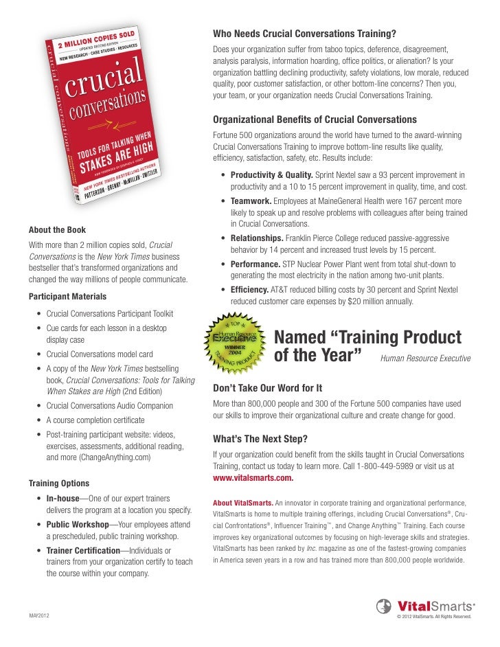 Crucial Conversations Version 4 Overview