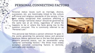 Private International Law and Crucial Role of Personal Connecting ...