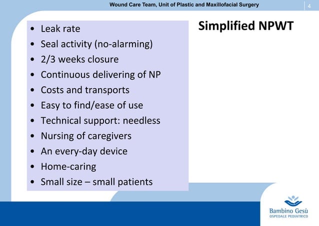 Simplified Canisterless NPWT in Children | PPT