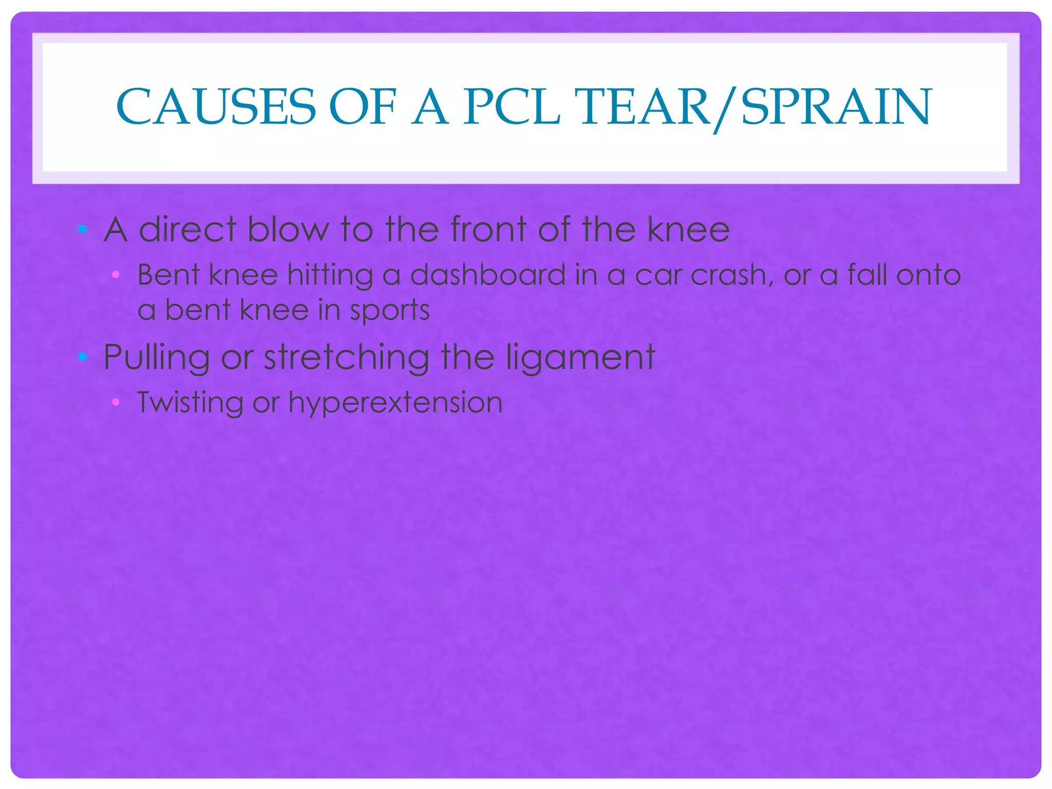 Anterior/Posterior Cruciate ligaments by Shannon Davis | PPTX