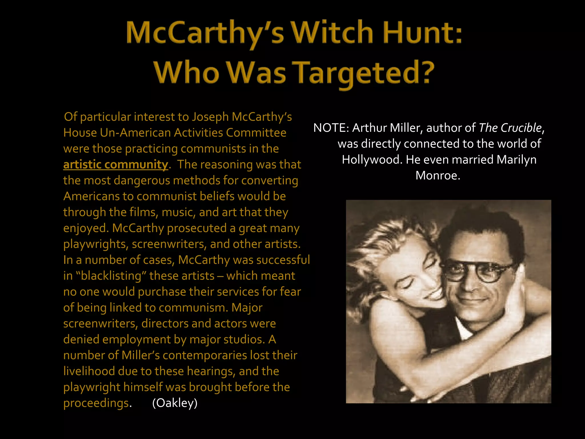 The Crucible: Historical Context | PPT