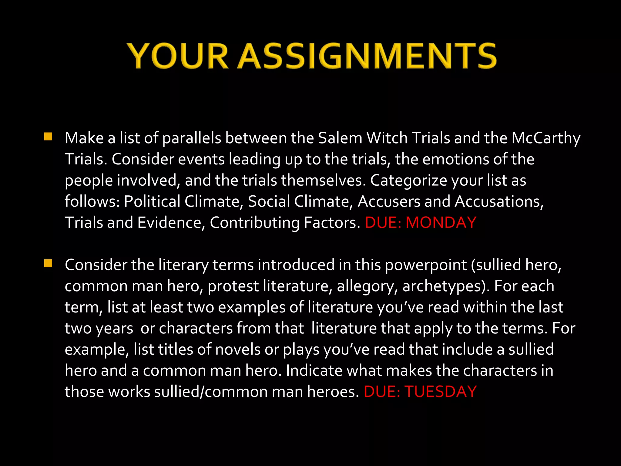 The Crucible: Historical Context | PPT