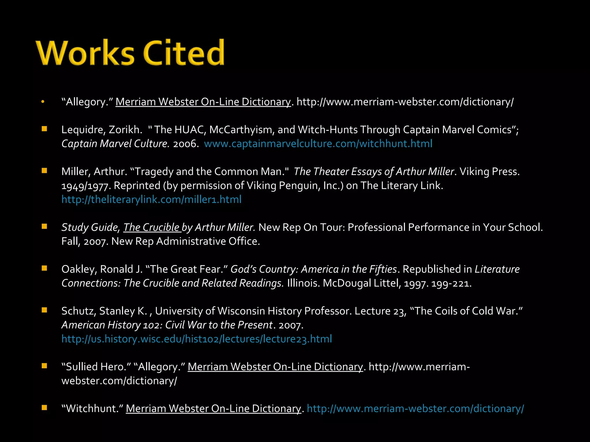 The Crucible: Historical Context | PPT