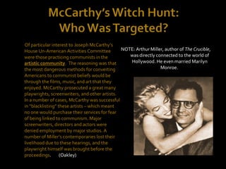 The Crucible: Historical Context | PPT