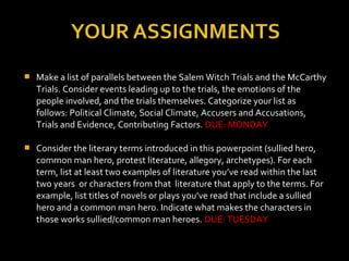 The Crucible: Historical Context | PPT