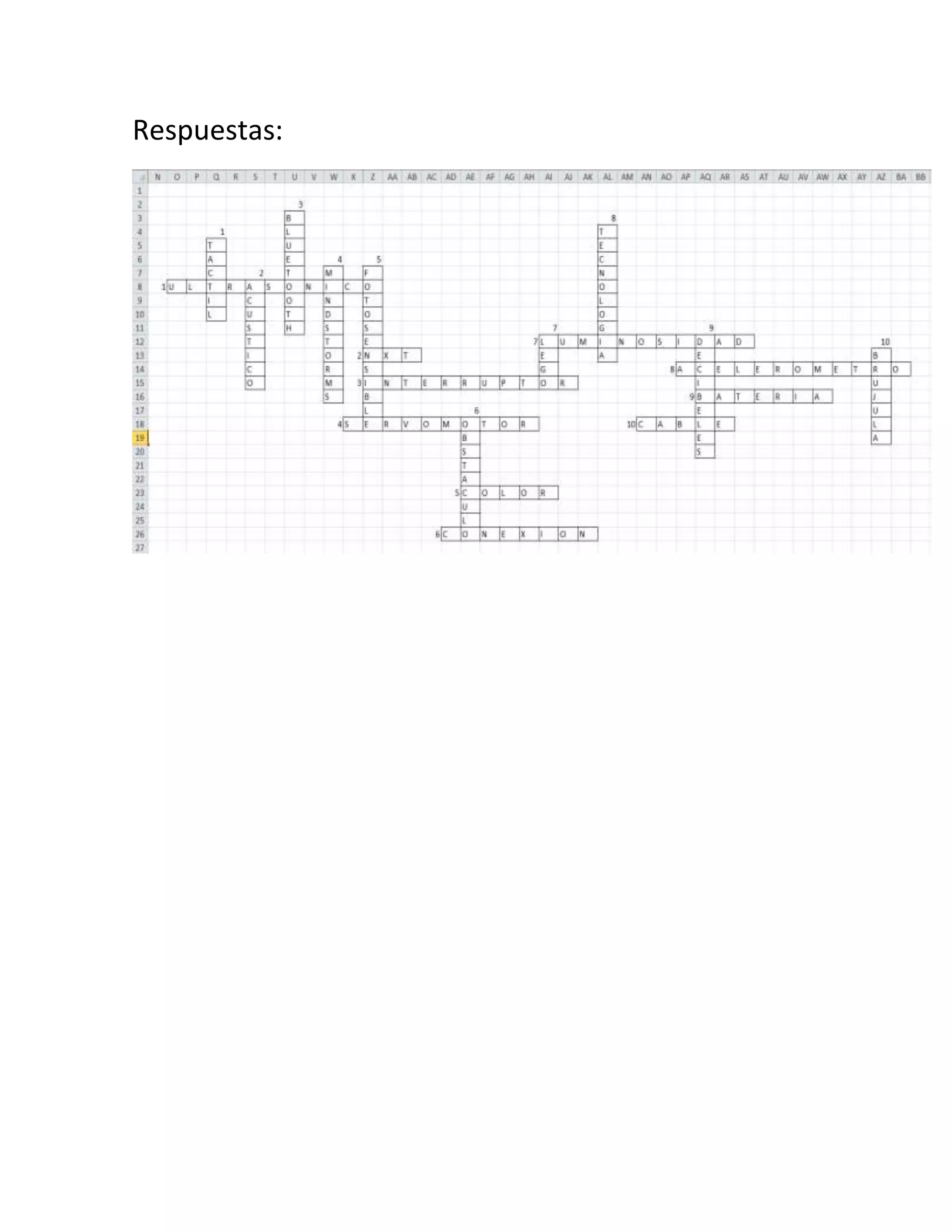 Crucigrama | DOCX | Games and Puzzles | Hobbies & Interests