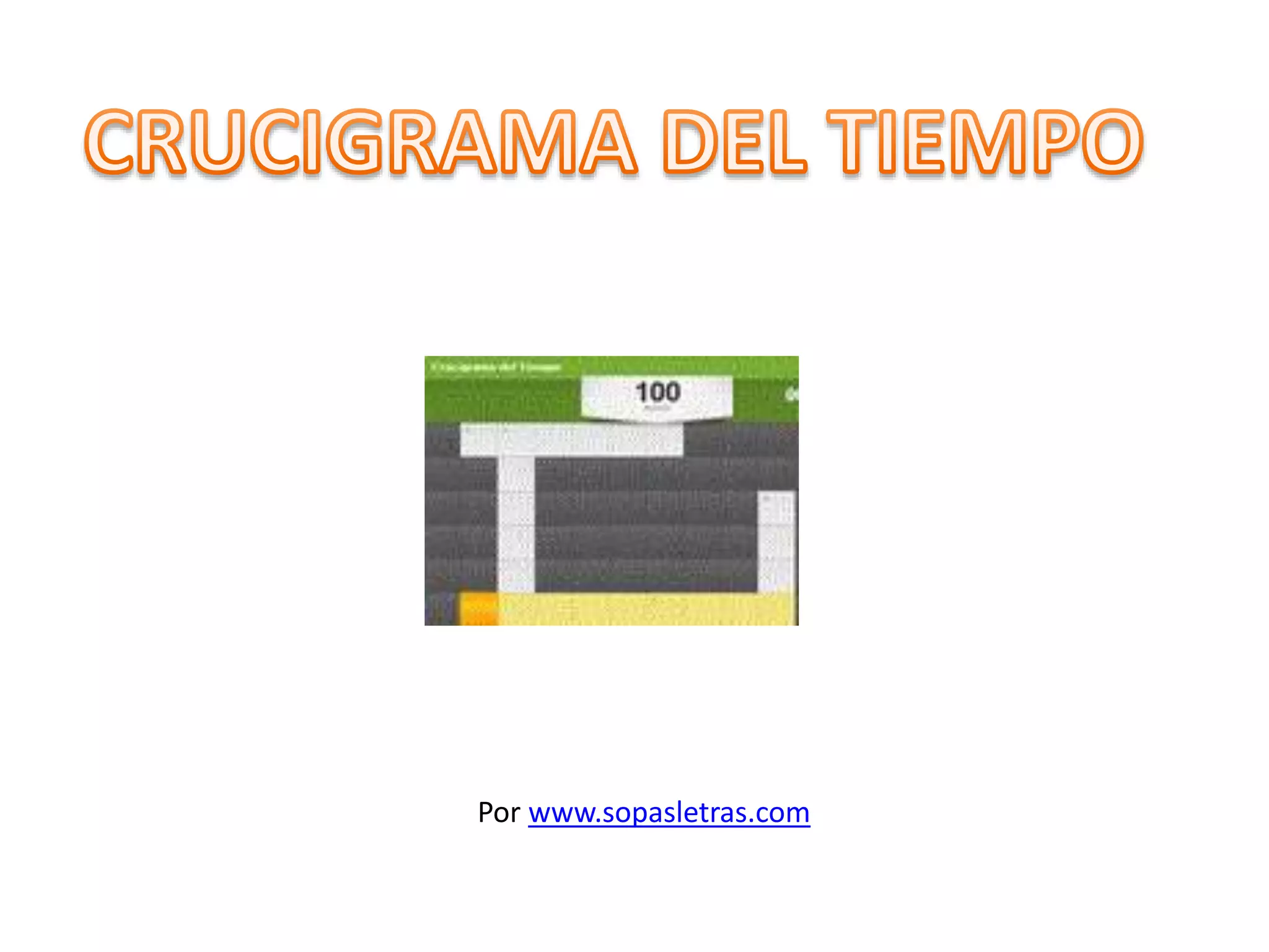 Crucigrama del Tiempo | PPTX