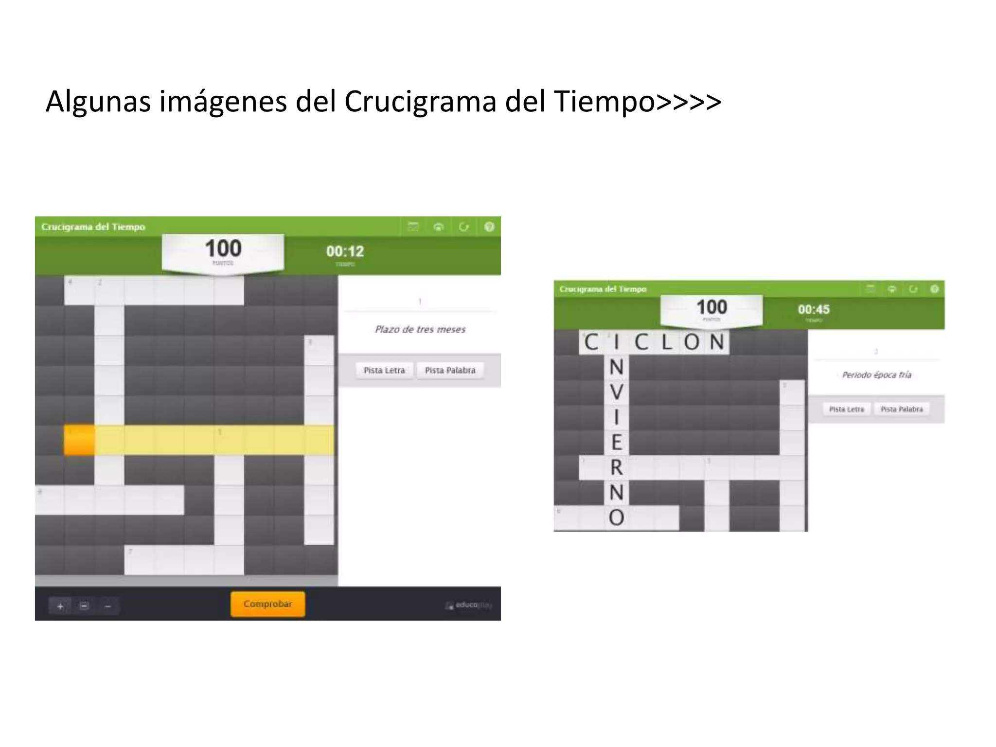 Crucigrama del Tiempo | PPTX