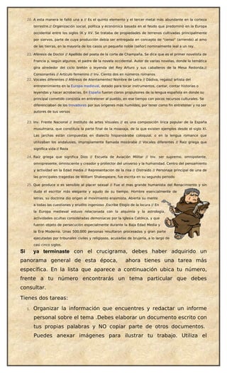 Crucigrama Edad Media | PDF
