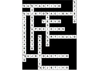 Crucigrama de la oración gramatical | PPTX