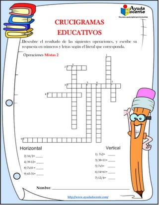 Crucigramas | PDF