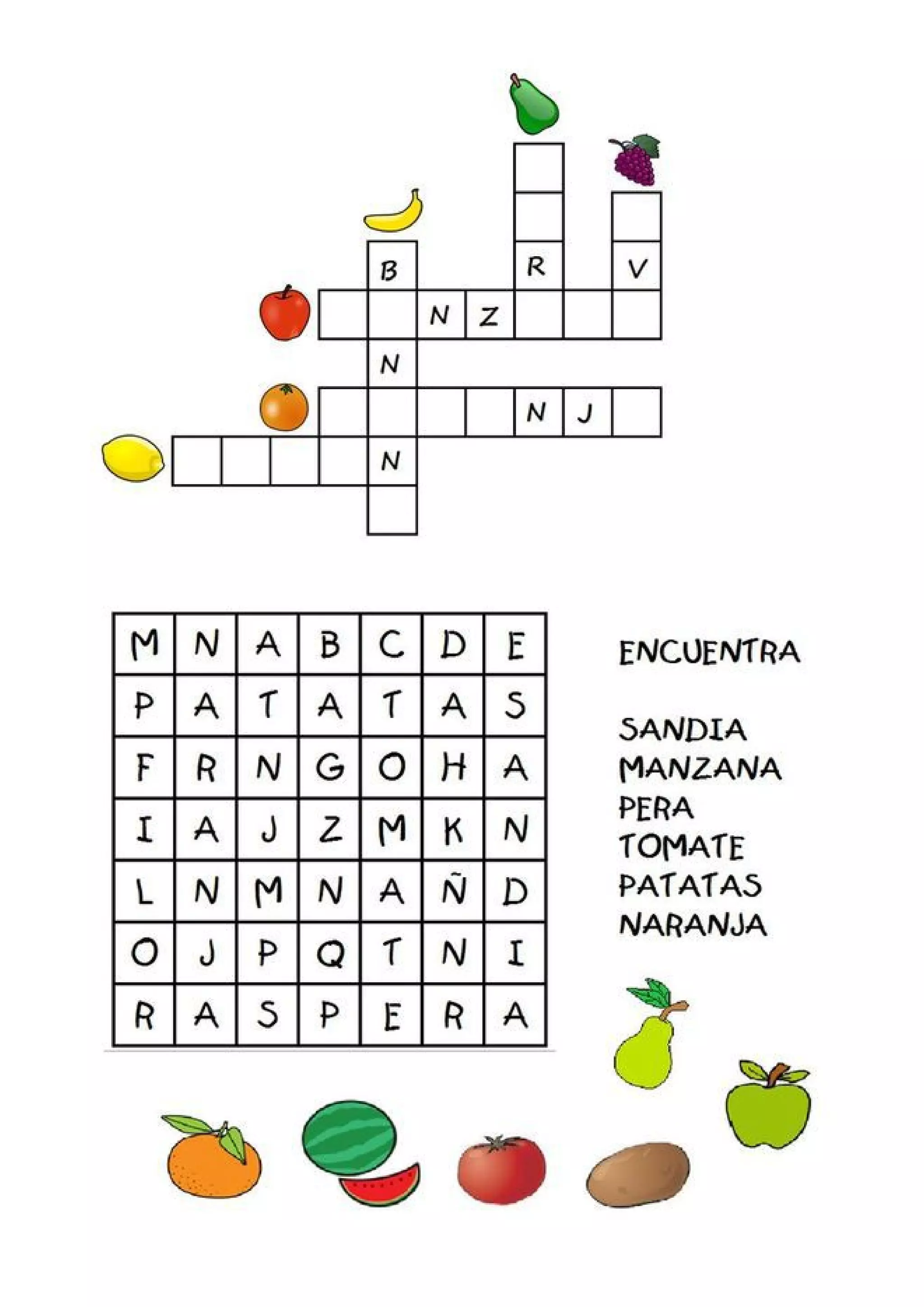 Crucigramas Para Niños Pdf