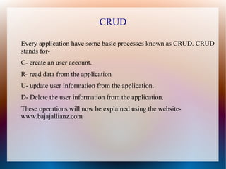 Crud | ODP