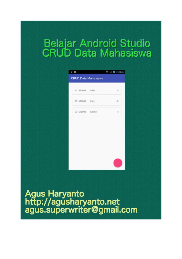 Belajar Android Studio CRUD Data Mahasiswa | PDF