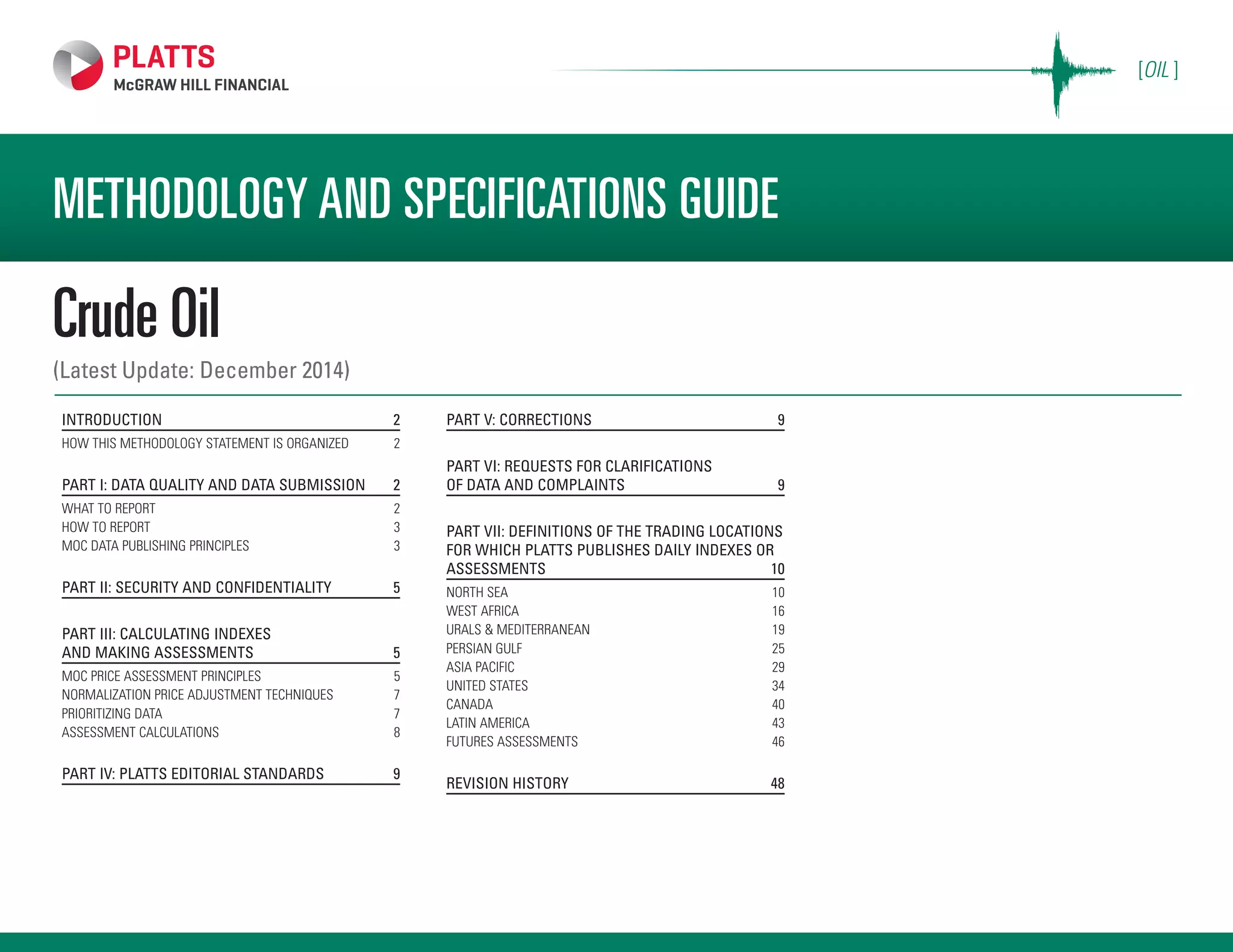 Crude oil Methodology - Platts’ assessments and indexes | PDF