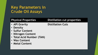 Crude Oil Assay and crude characterization | PPTX