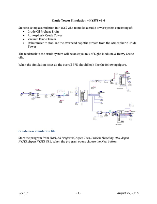 Crude tower simulation-hysys_v8.6 | PDF