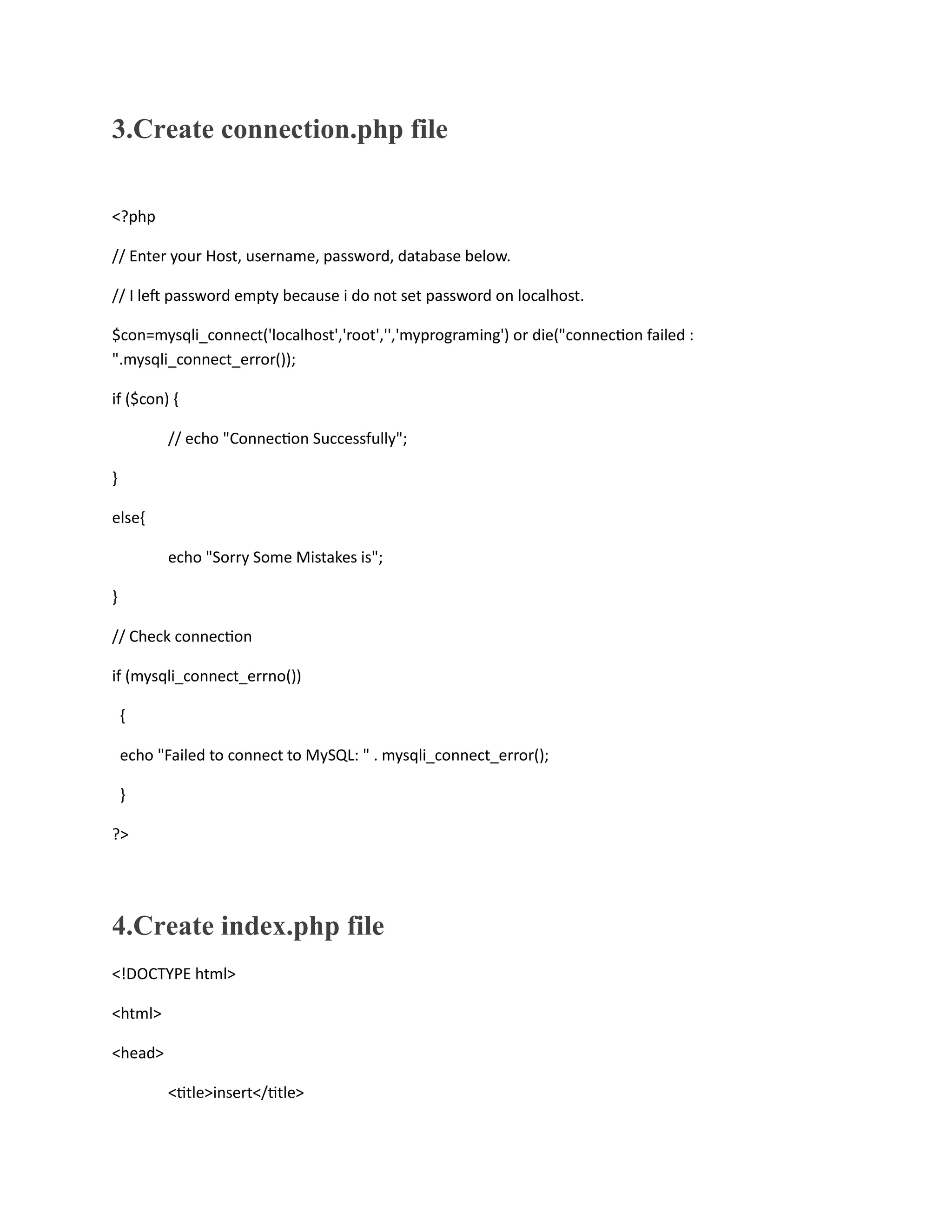 CRUD OPERATIONS using MySQL connectivity in php | DOCX CRUD OPERATIONS using MySQL connectivity in php | DOCX
