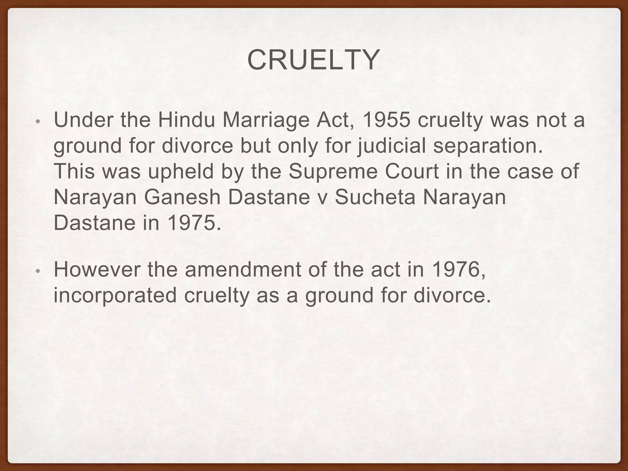 Cruelty - Ground for Divorce | PPT