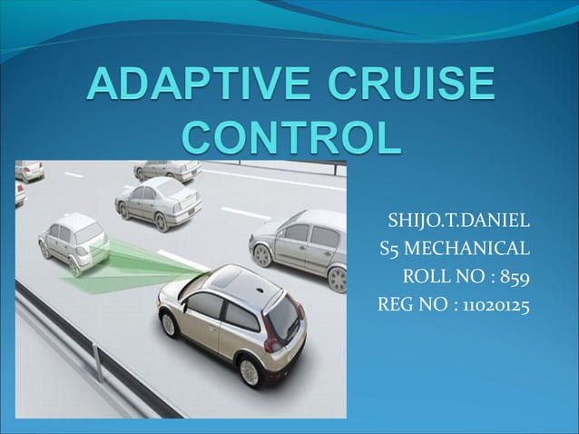Adapative Crusie Control Usin Arudions Ppt
