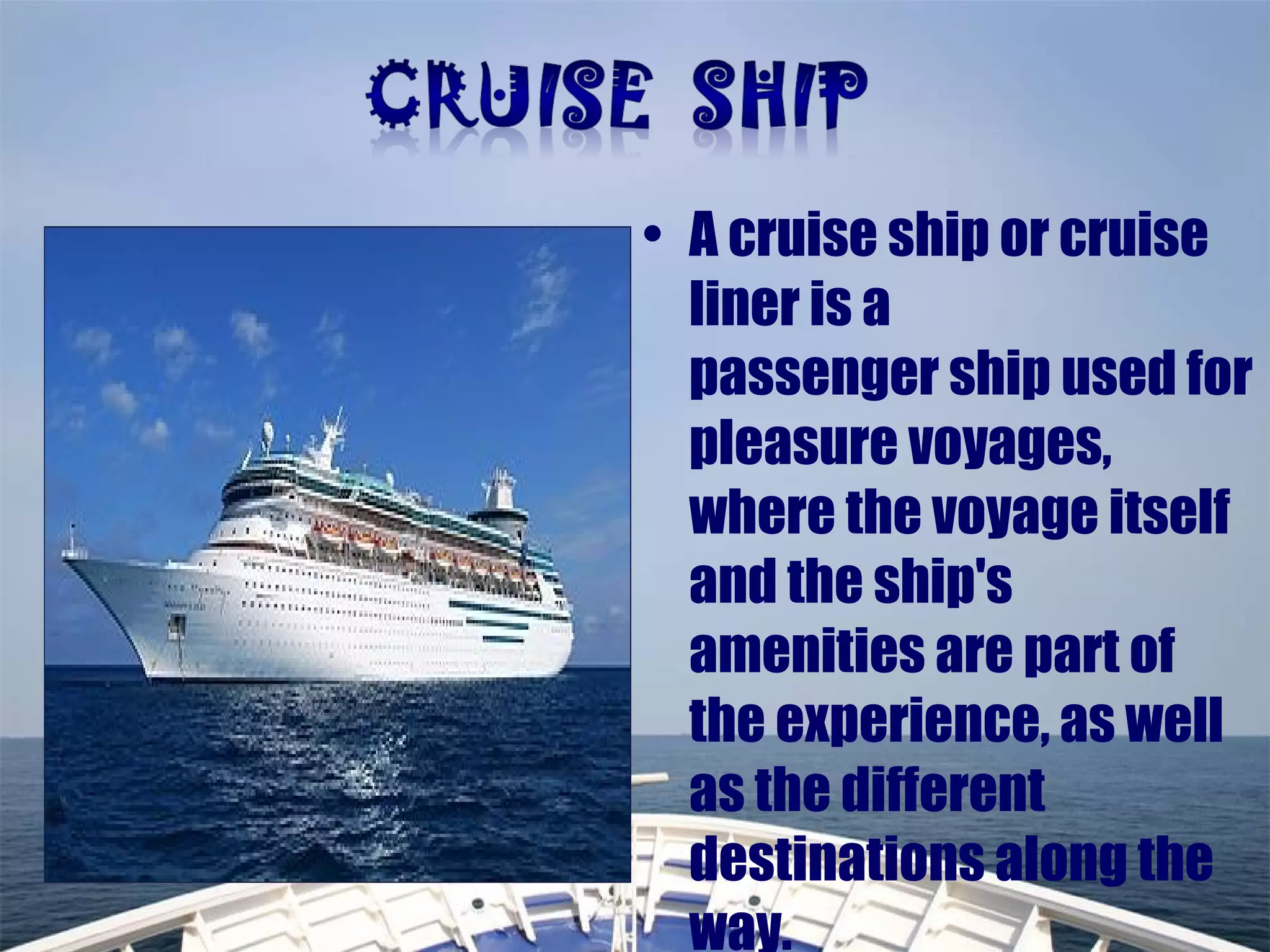 CRUISE OPERATIONS MANAGEMENT | PPT