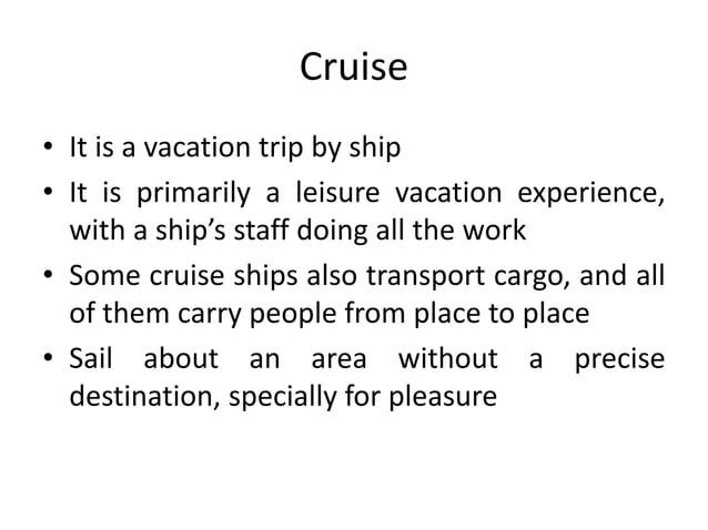 Cruise sales management | PPT