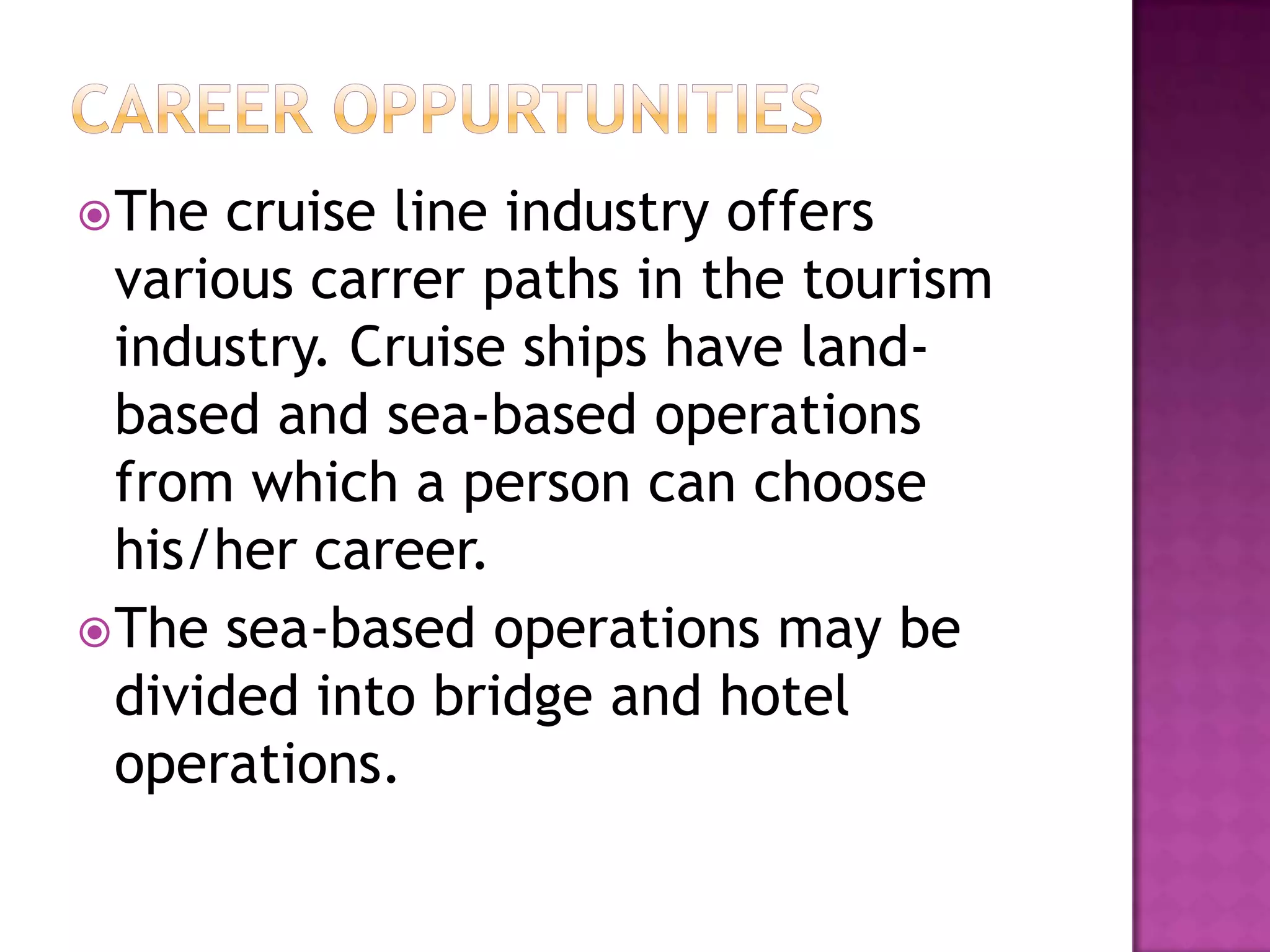 Cruise ship industry | PPTX