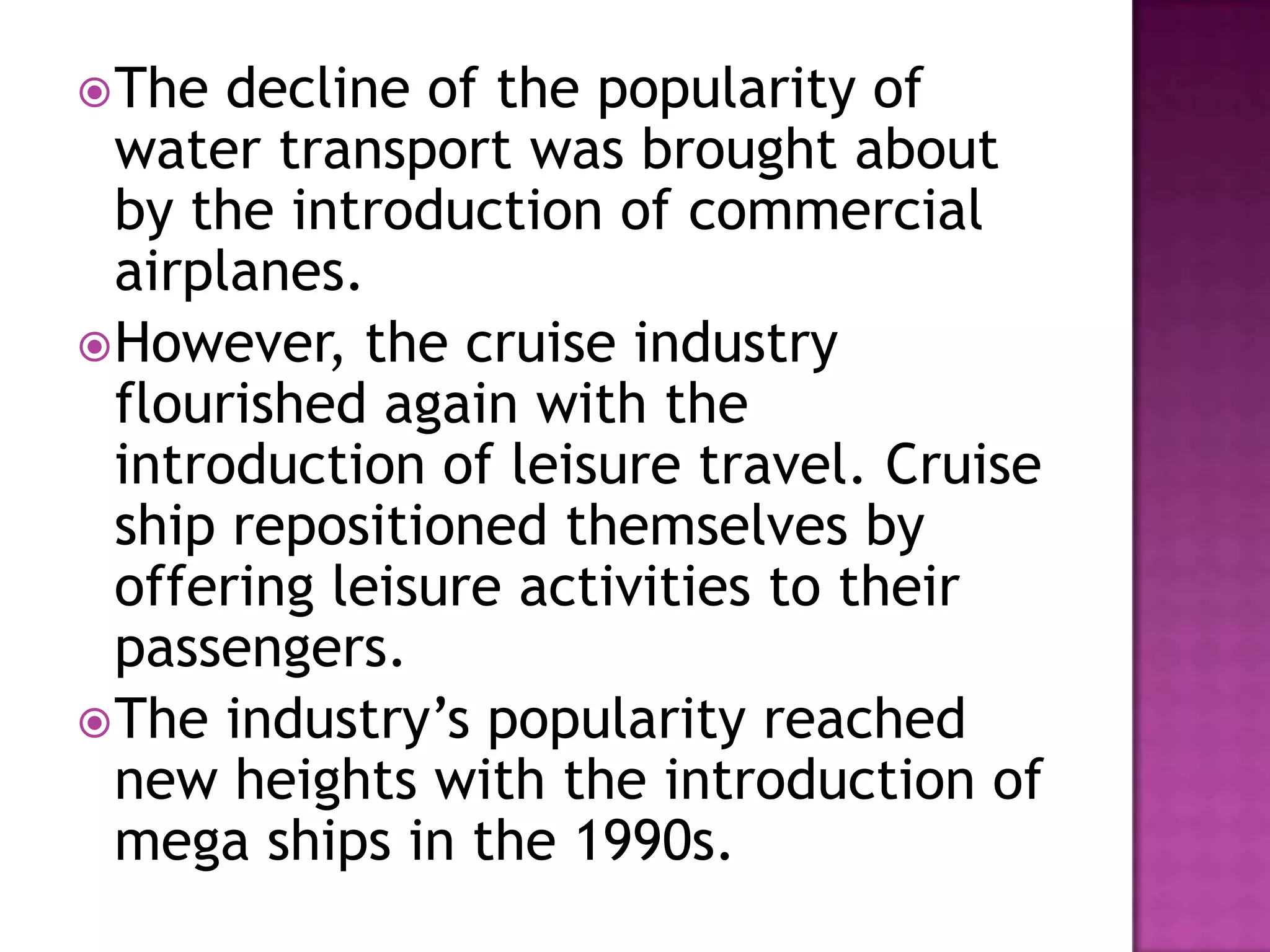 Cruise ship industry | PPTX