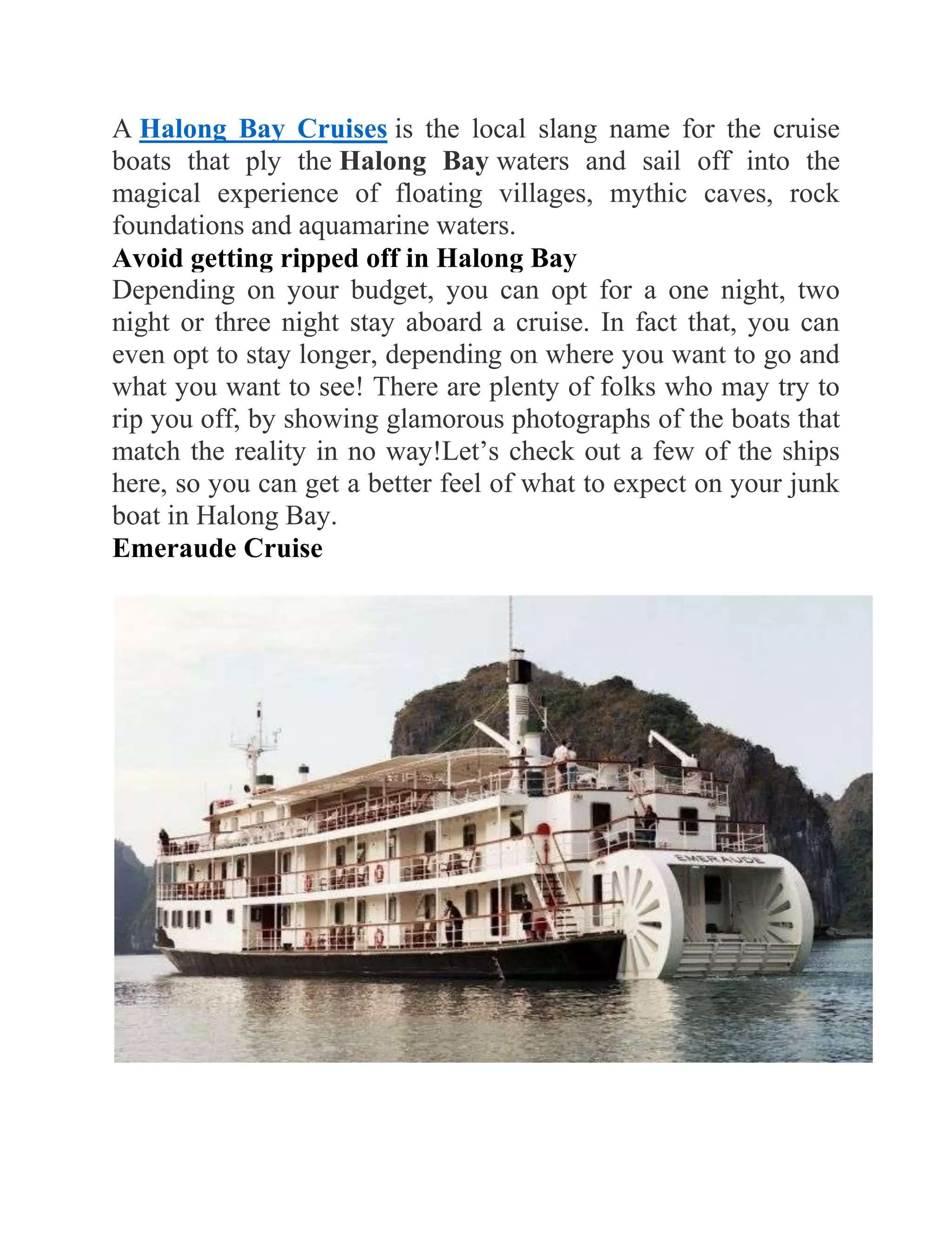 Cruises in halong bay | PDF